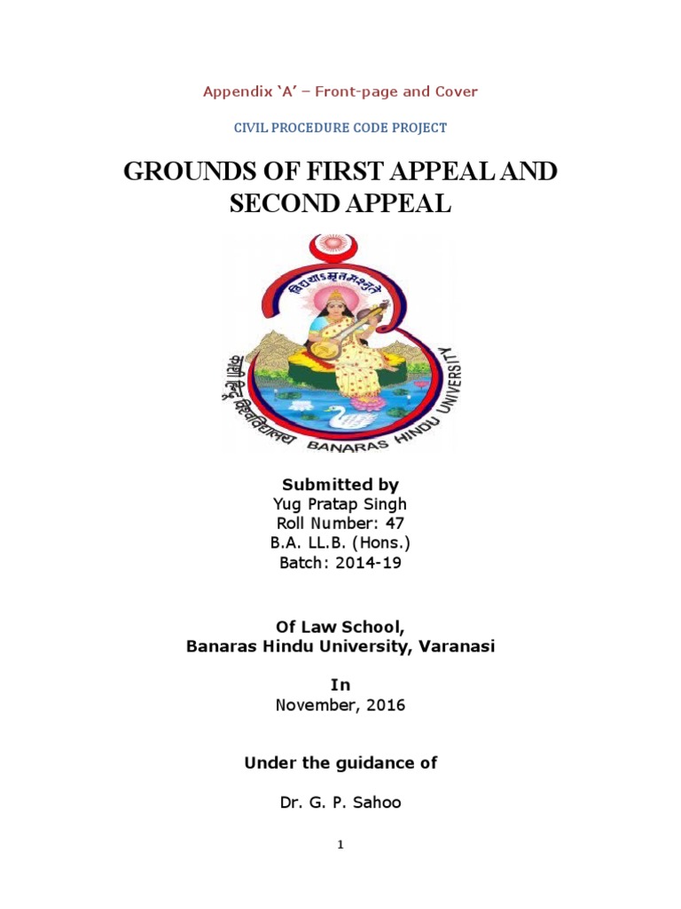 Grounds of First and Second Appeal | PDF | Lawsuit | Appeal