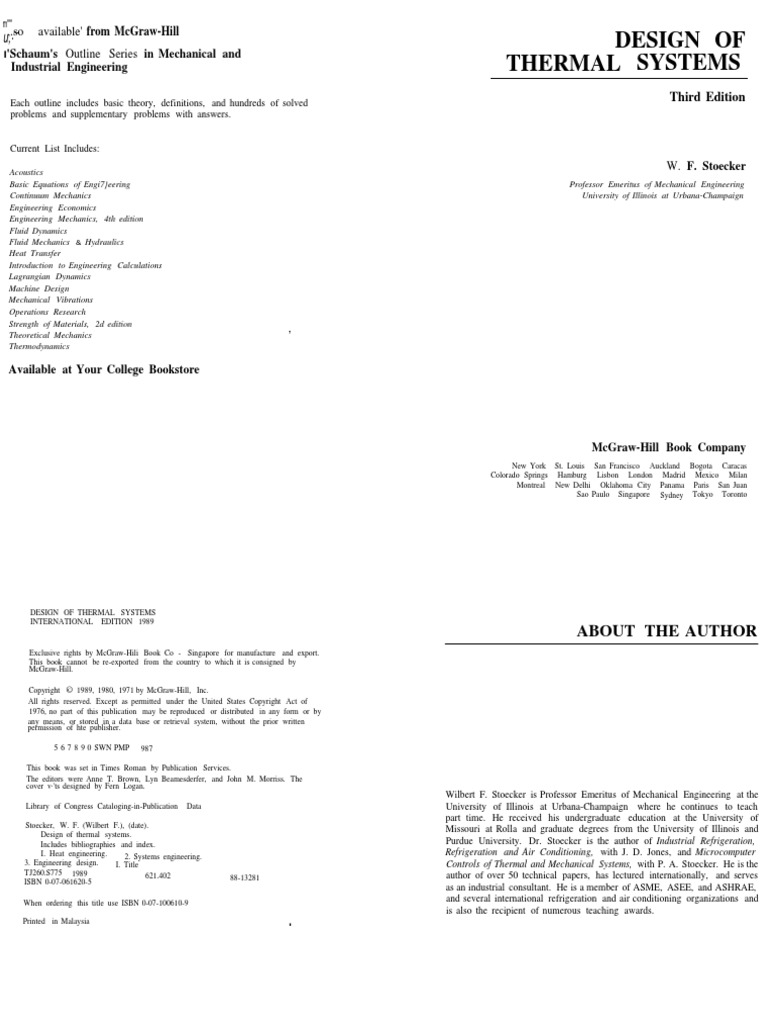Desing Thermal Systems Third Edition PDF | PDF | Feasibility Study | Mathematical Optimization