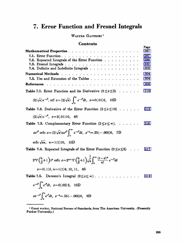 Error Function and Fresnel Integrals | PDF | Differential Calculus | Complex Analysis