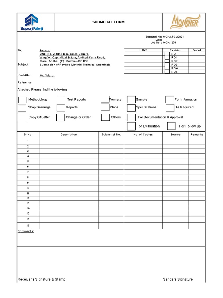 Revised Material Submission | PDF | Industries | Engineering