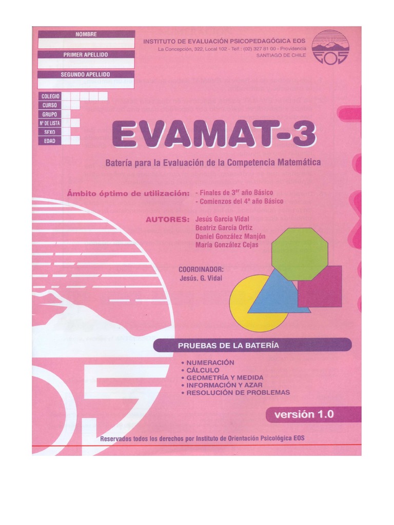Evamat 3 Cuadernillo | PDF
