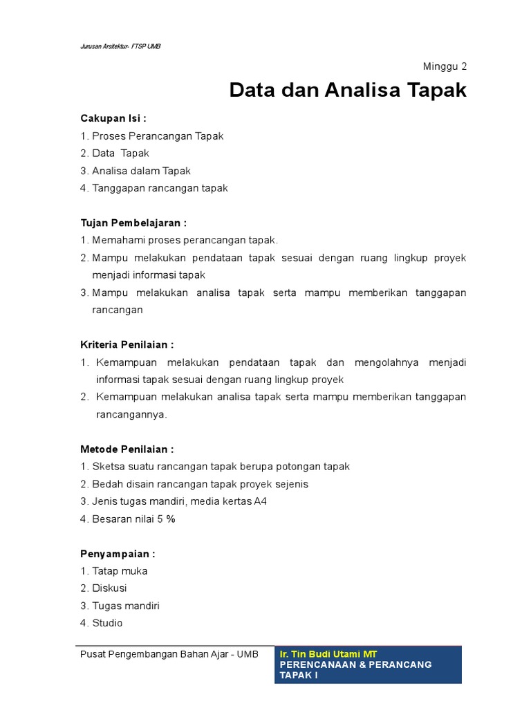 Analisis Tapak | PDF