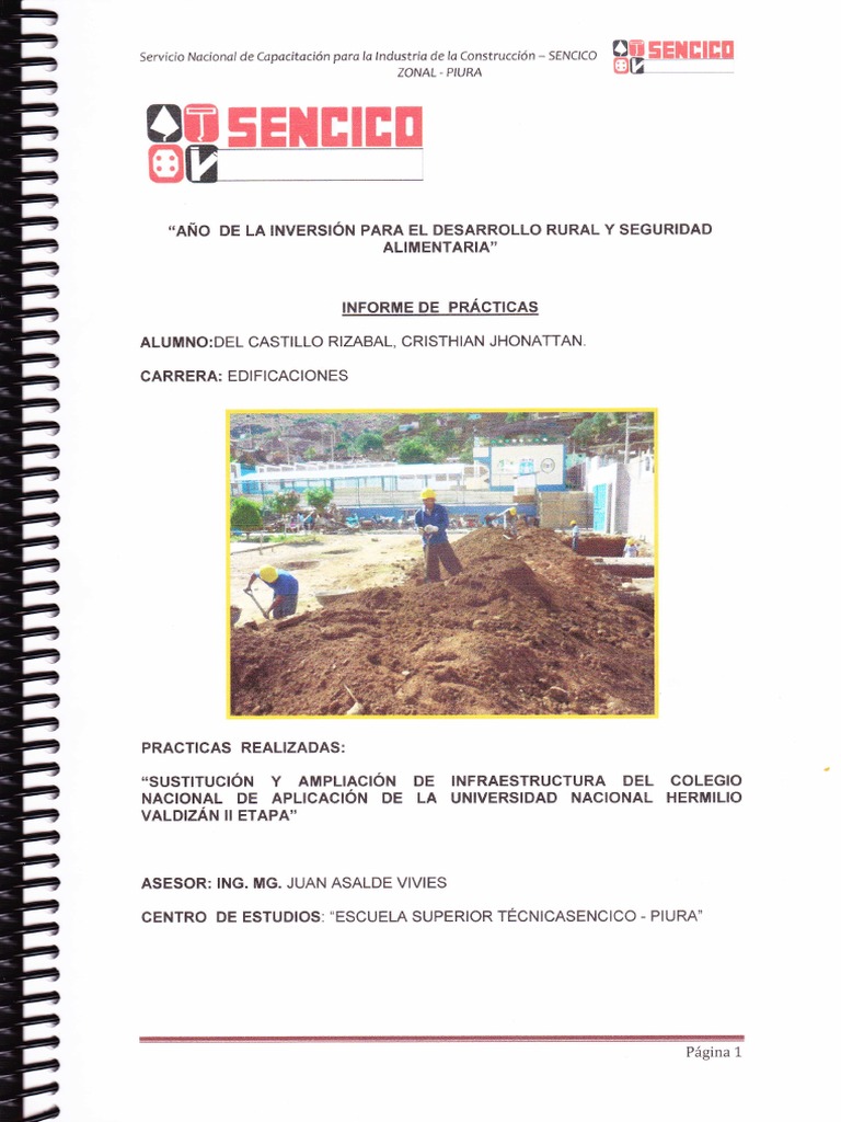 Modelo de Sustentacion Sencico PDF | PDF | Fundación (Ingeniería) | Educación Secundaria