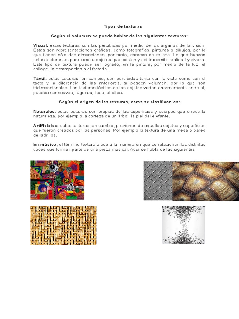 Tipos de Texturas | PDF