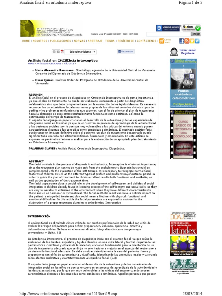 Analisis Facial Pdf Ortodoncia Anatomía Humana