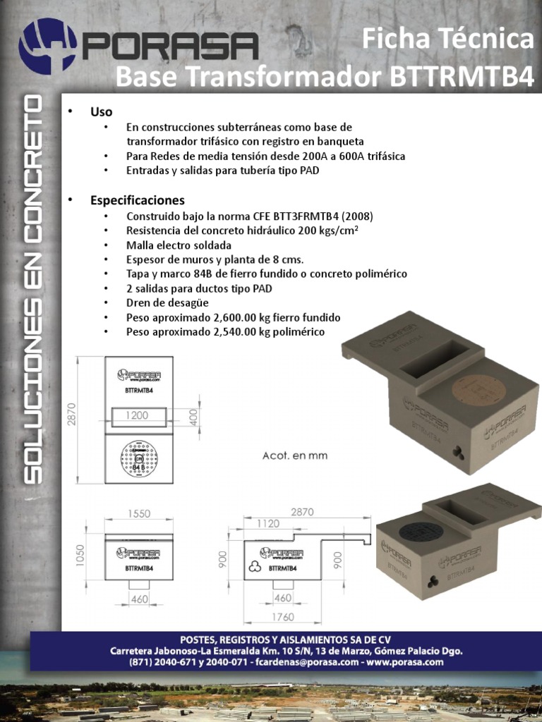 Base Transformador Bttrmtb4 Pdf