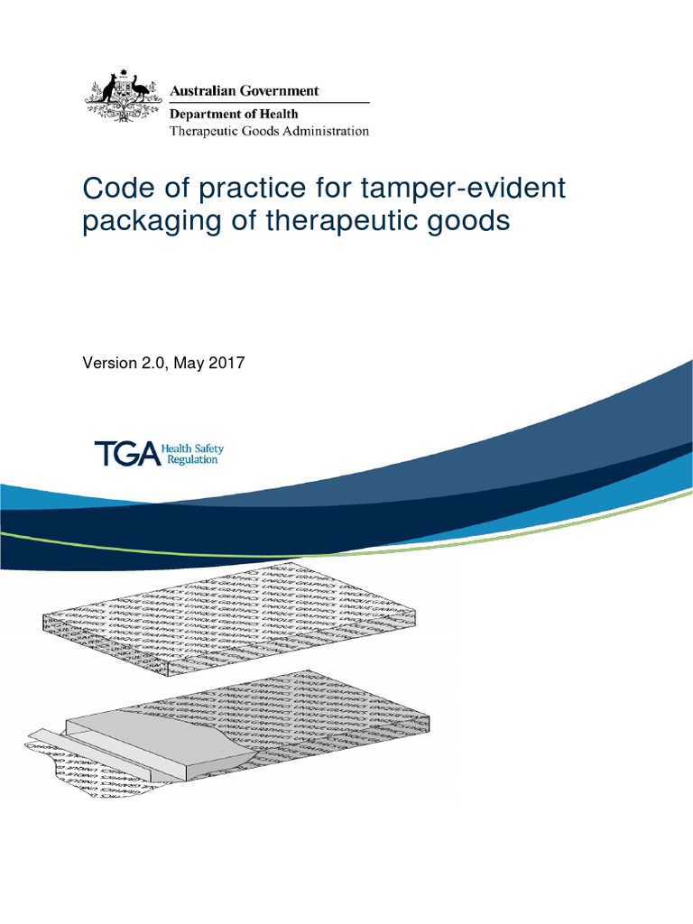 Code Practice Tamper Evident Packaging Therapeutic Goods | PDF ...