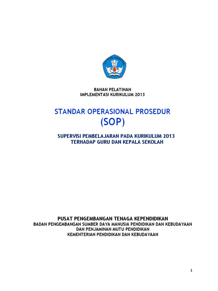 Modul Sop Supervisi Pembelajaran PDF | PDF