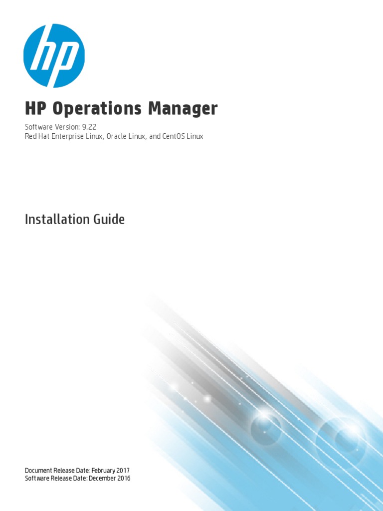 HPOM 9.22 Installation Guide Linux | Download Free PDF | Oracle Database | Computer Cluster