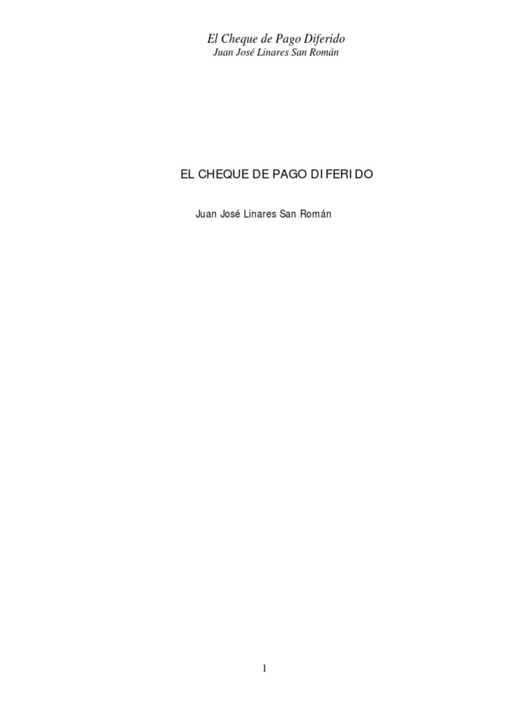 Cheque de Pago Diferido PDF | PDF