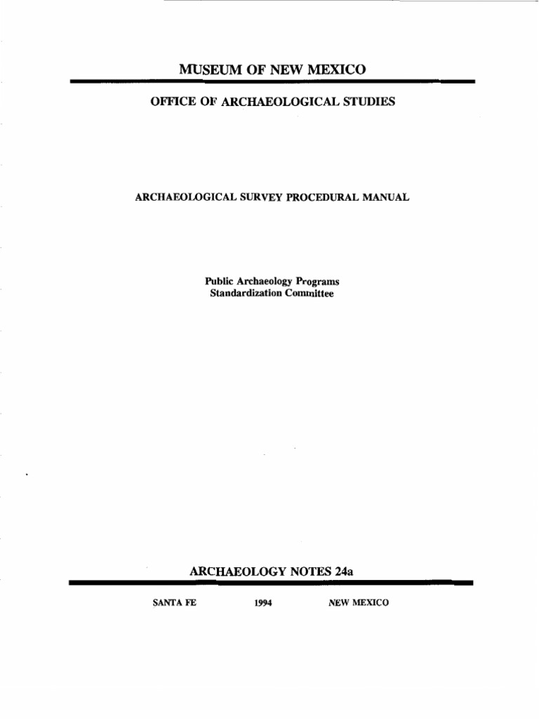 Archaeology Survey Procedure | Archaeology | Surveying
