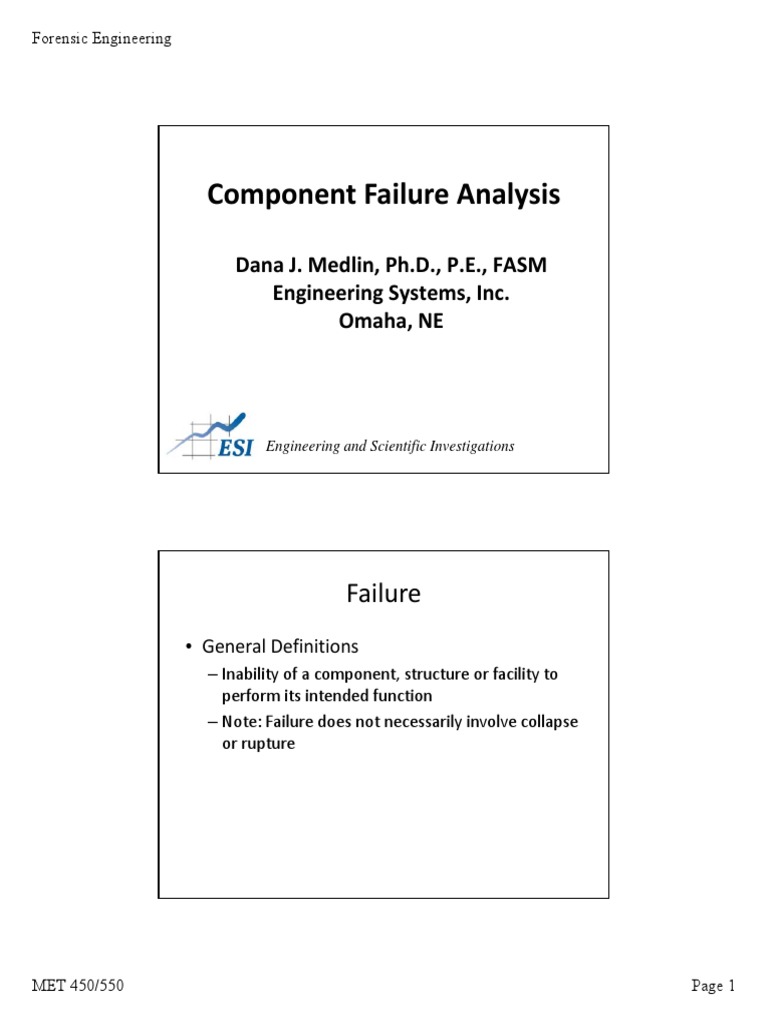 Component Failure Analysis | PDF | Fracture | Corrosion