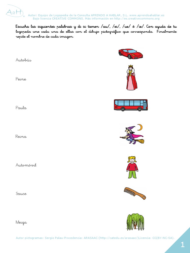 Diptongos Au Ei Ue Ie PDF | PDF