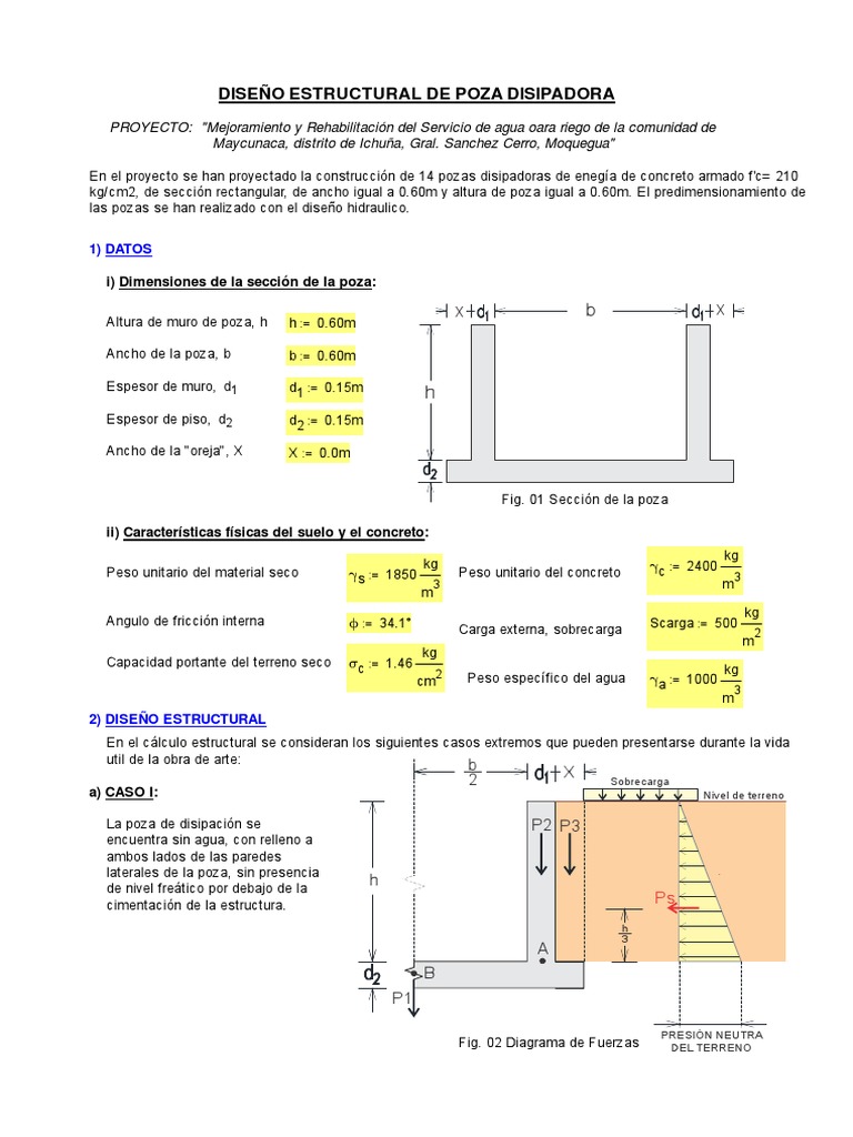 Diseño estructural canal.pdf | Infraestructura | Ingeniero civil