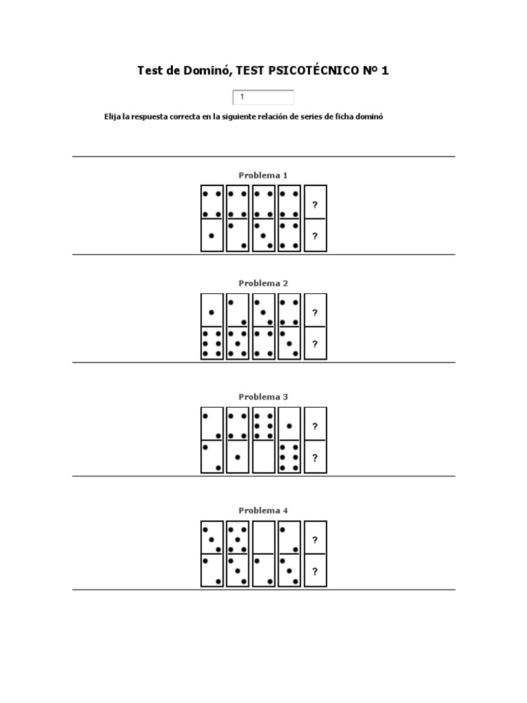 Test de Dominó | PDF