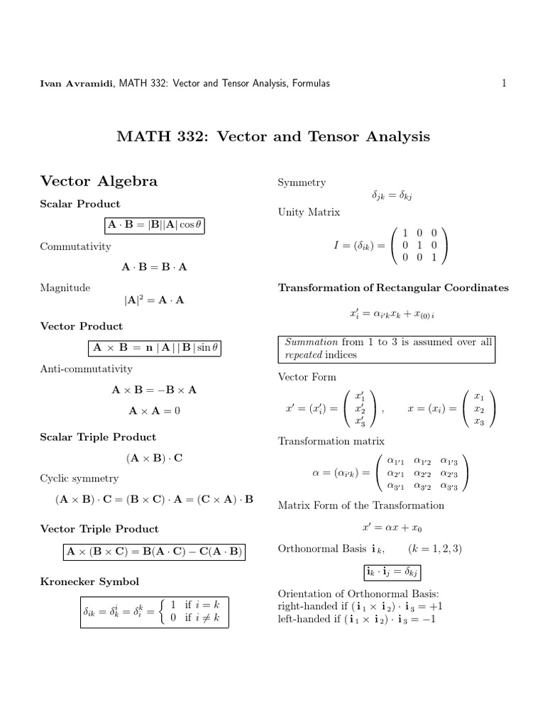 VECTOR TRIPLE PRODUCT.pdf | Euclidean Vector | Tensor