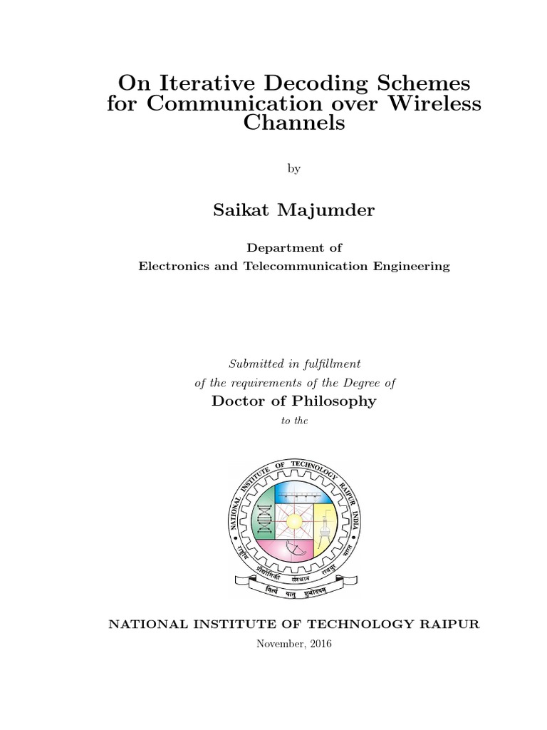 On Iterative Decoding Schemes For Communication Over Wireless Channels | PDF | Forward Error ...