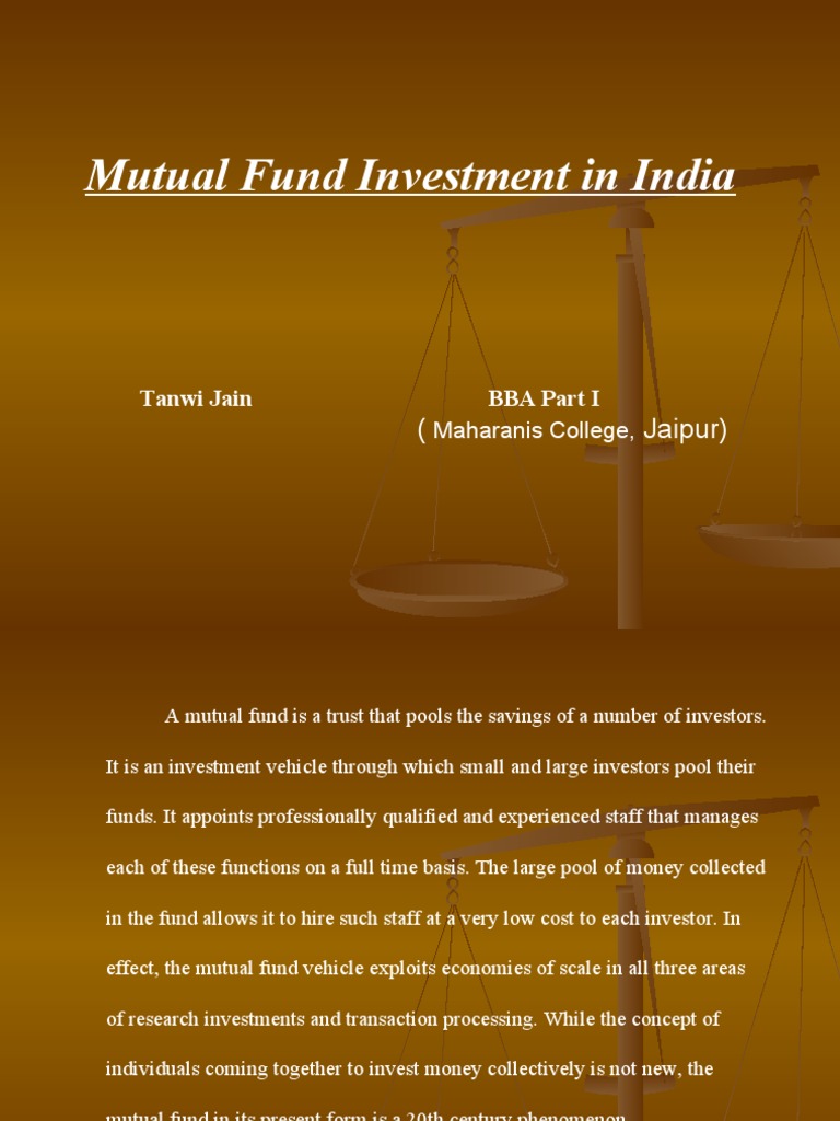 Mutual Fund Investment in India: (Jaipur) | PDF | Mutual Funds | Investing