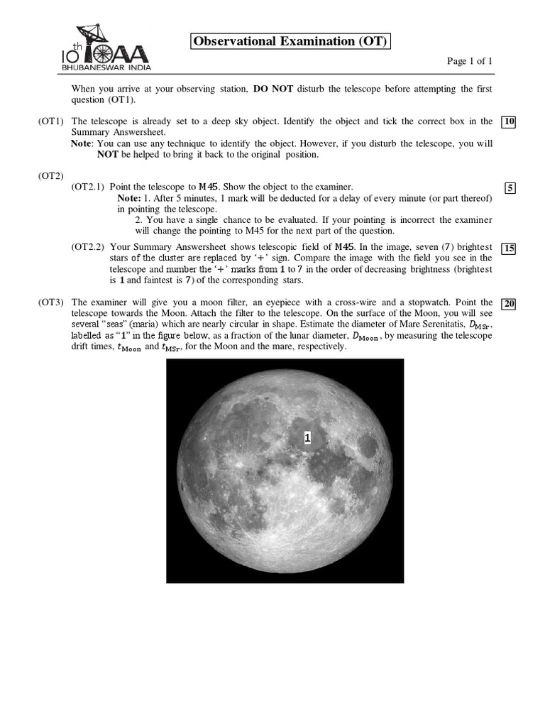 Observational Examination (Ot) Examination: MSR Moon Moon MSR | PDF