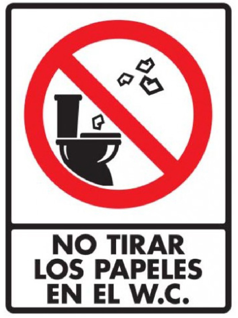 No Tirar Papeles Al WC | PDF