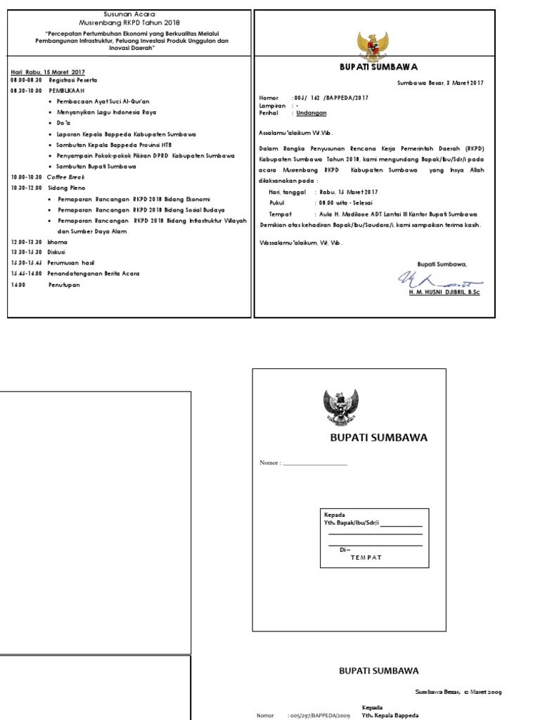 Undangan Musrenbang Tahun 2018... Ok Final Edit | PDF