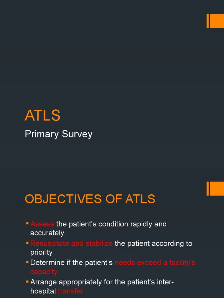 Primary Survey | PDF | Major Trauma | Clinical Medicine