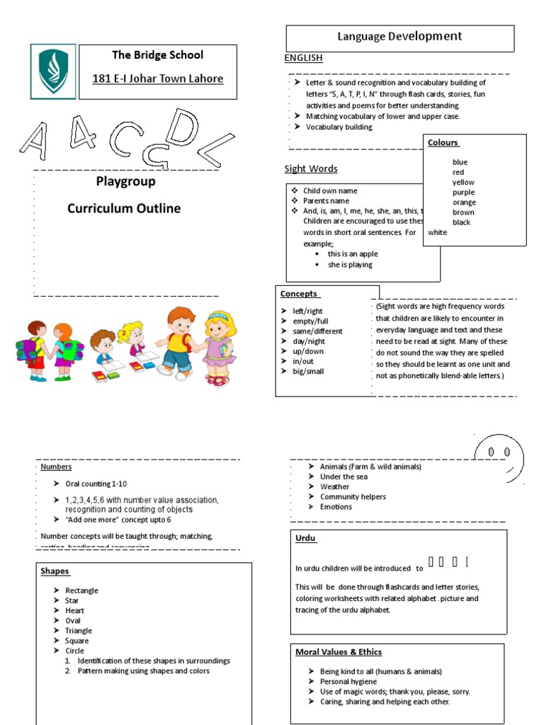 Play Group Curriculum | Linguistics | Communication