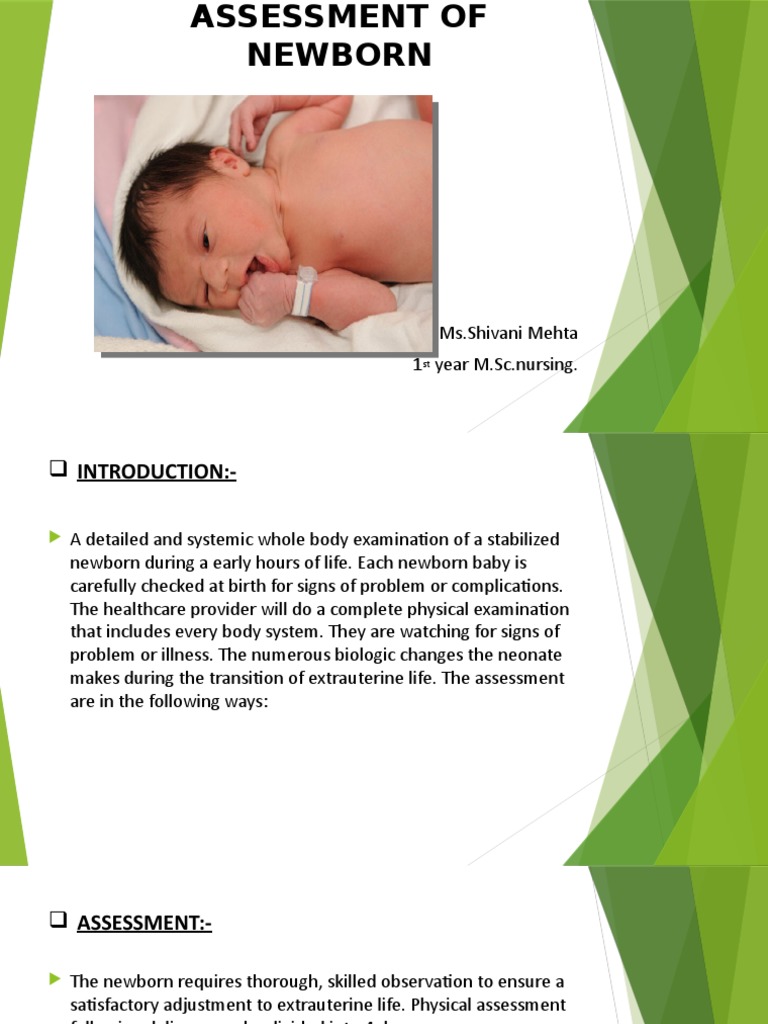 Newborn Assessment Procedures and Guidelines | PDF | Infants | Breast