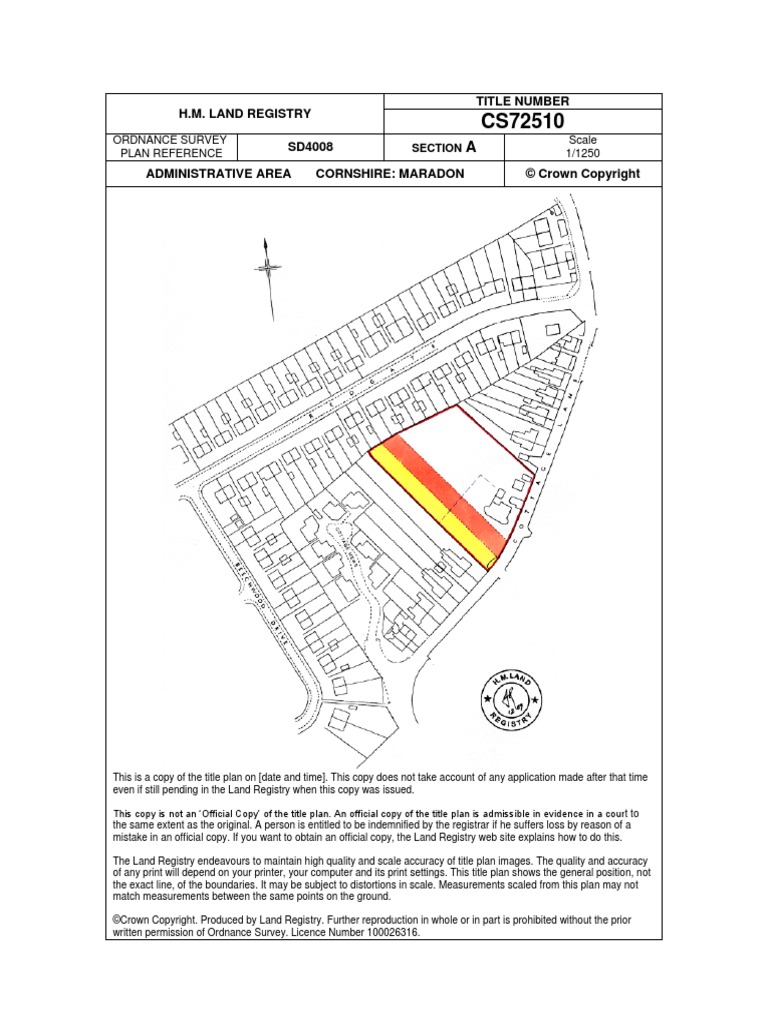Example Title Plan | PDF | Government Information | Civil Law (Common Law)