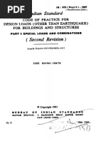 IS 875 Part 5: Design Loads Overview | PDF | Structural Load ...