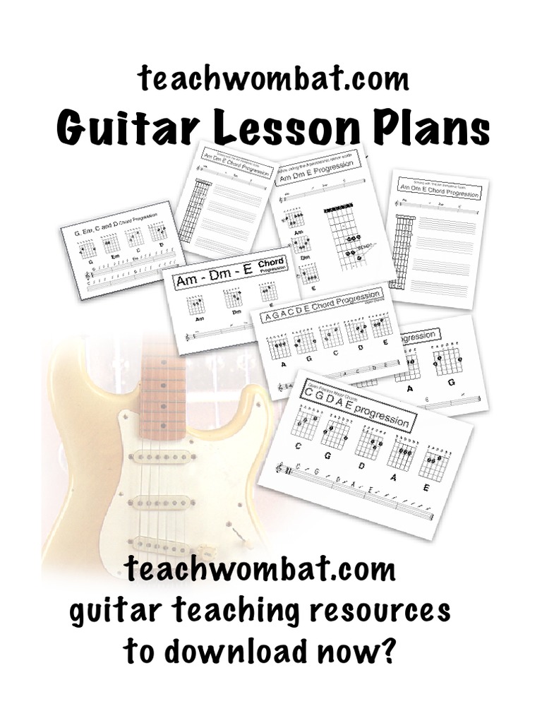 Guitar Lesson Plans for Beginners | PDF | Scale (Music) | Guitars