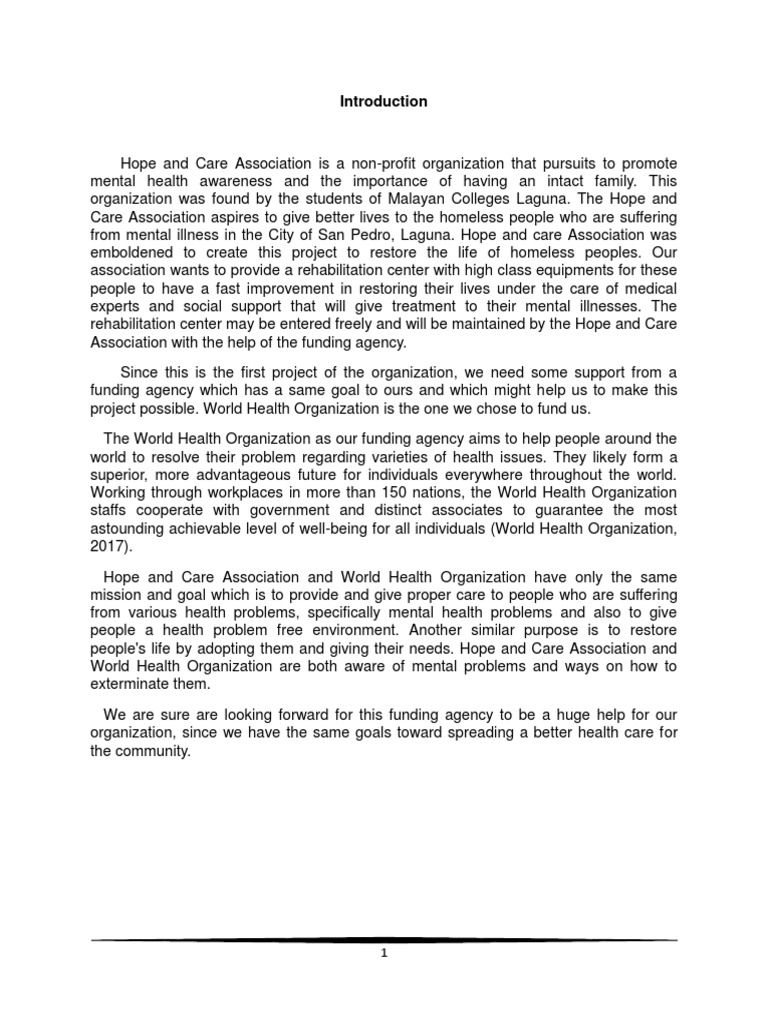 Sample Concept Paper | PDF | Mental Health | Psychiatric Rehabilitation