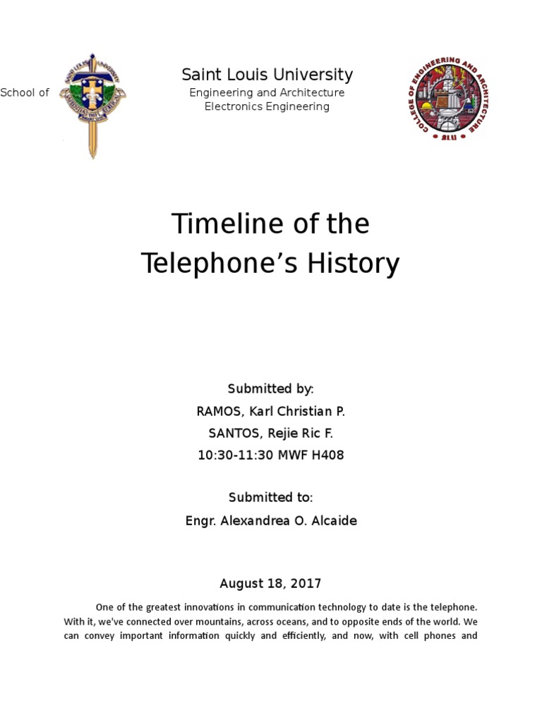 Timeline of The Telephone | PDF | Telephone | Telephone Exchange