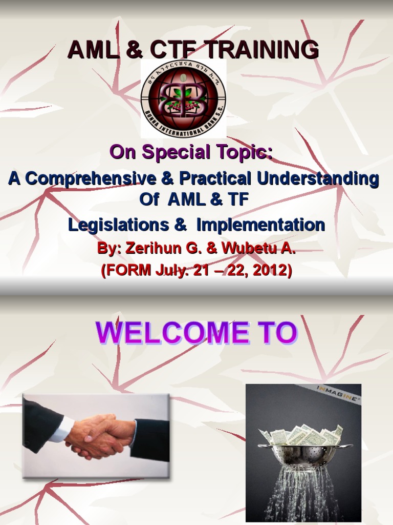 AML & CTF Training Overview | PDF | Money Laundering | Economies