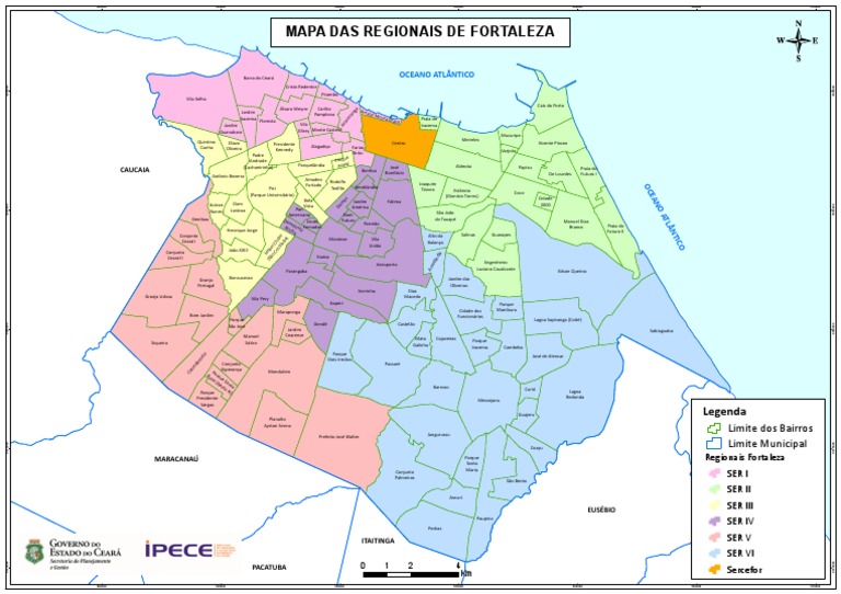 Mapa Regionais Fortaleza