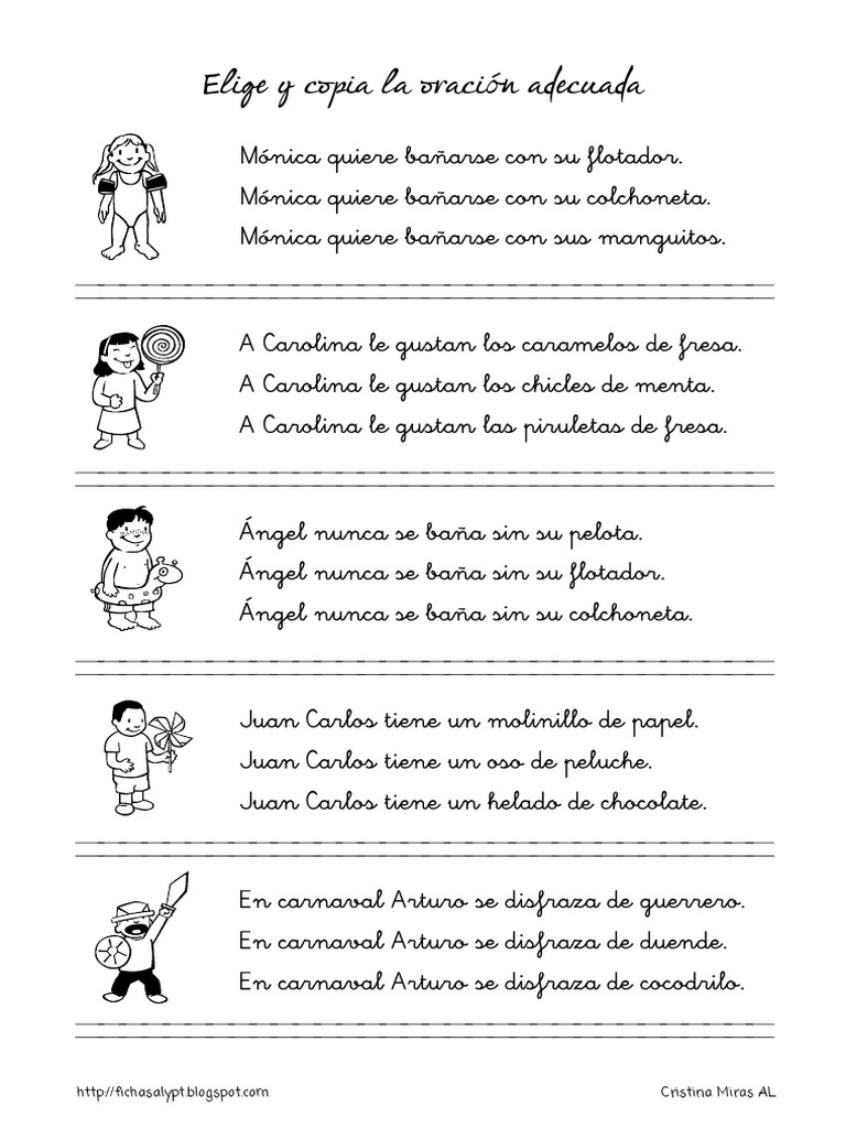 Comprension de Oraciones 05 PDF | PDF