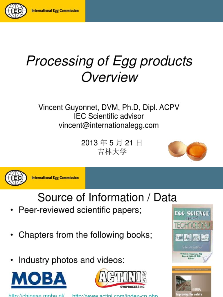 Processing of Egg Products - Overview | PDF | Water Heating | Egg White