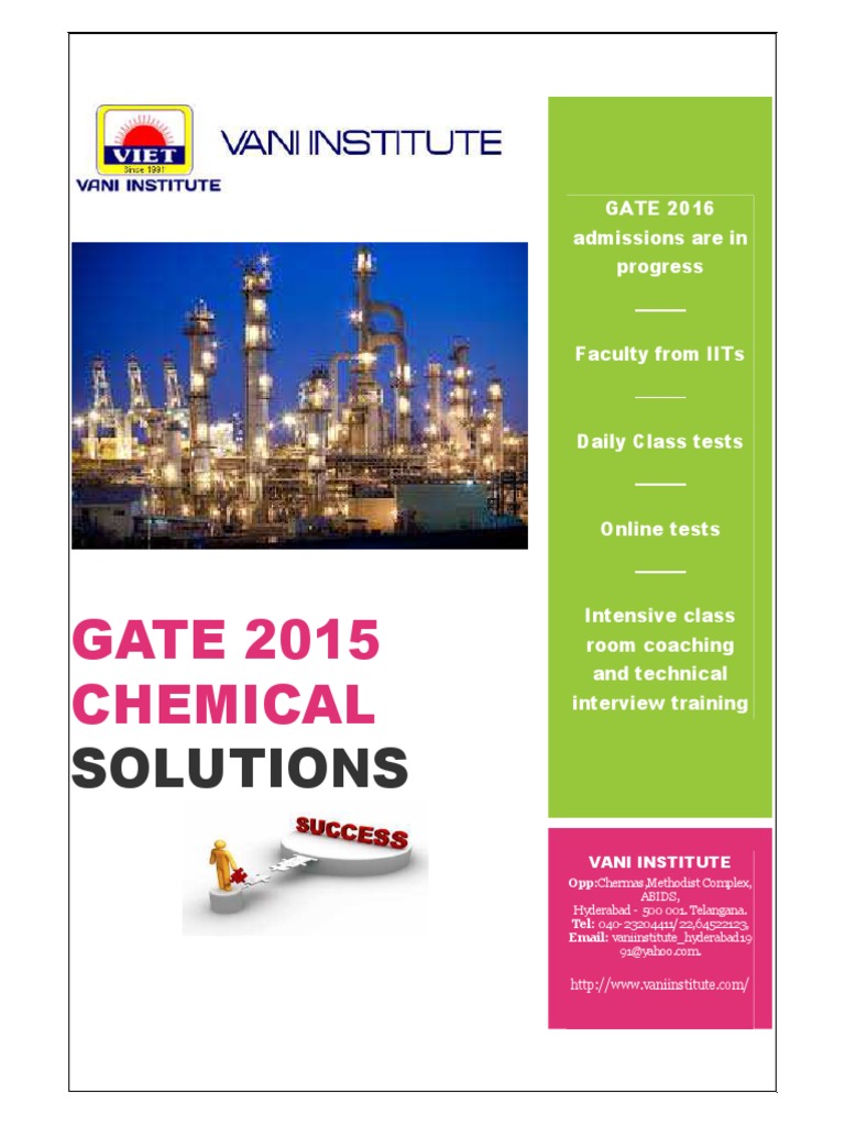 GATE 2015 Chemical Engineering Solutions | PDF | Distillation ...