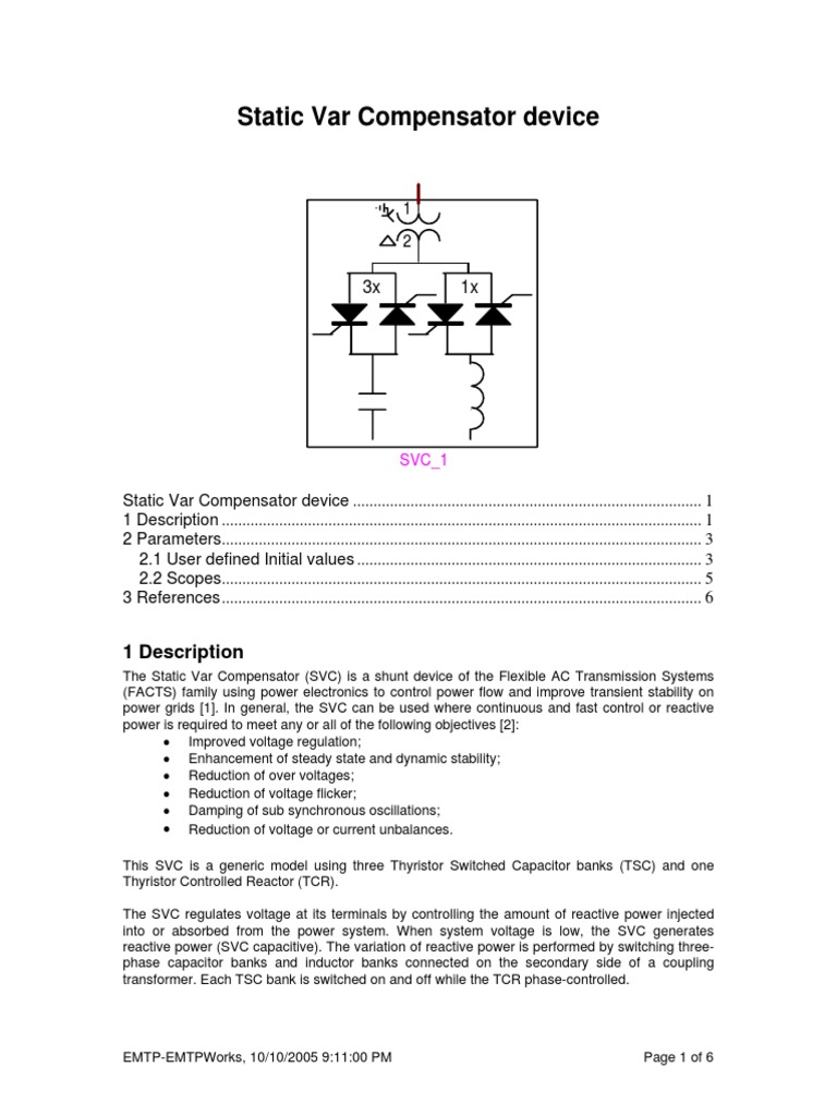 Static Var Compensator | PDF | Transformer | Manufactured Goods