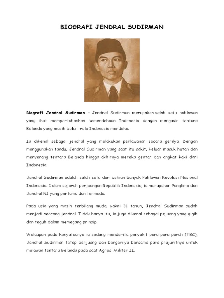 Biografi Jendral Sudirman | PDF