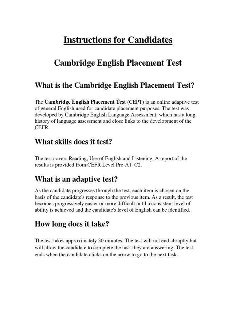 2016-Instructions-for-Candidates.pdf | Test (Assessment) | Educational ...