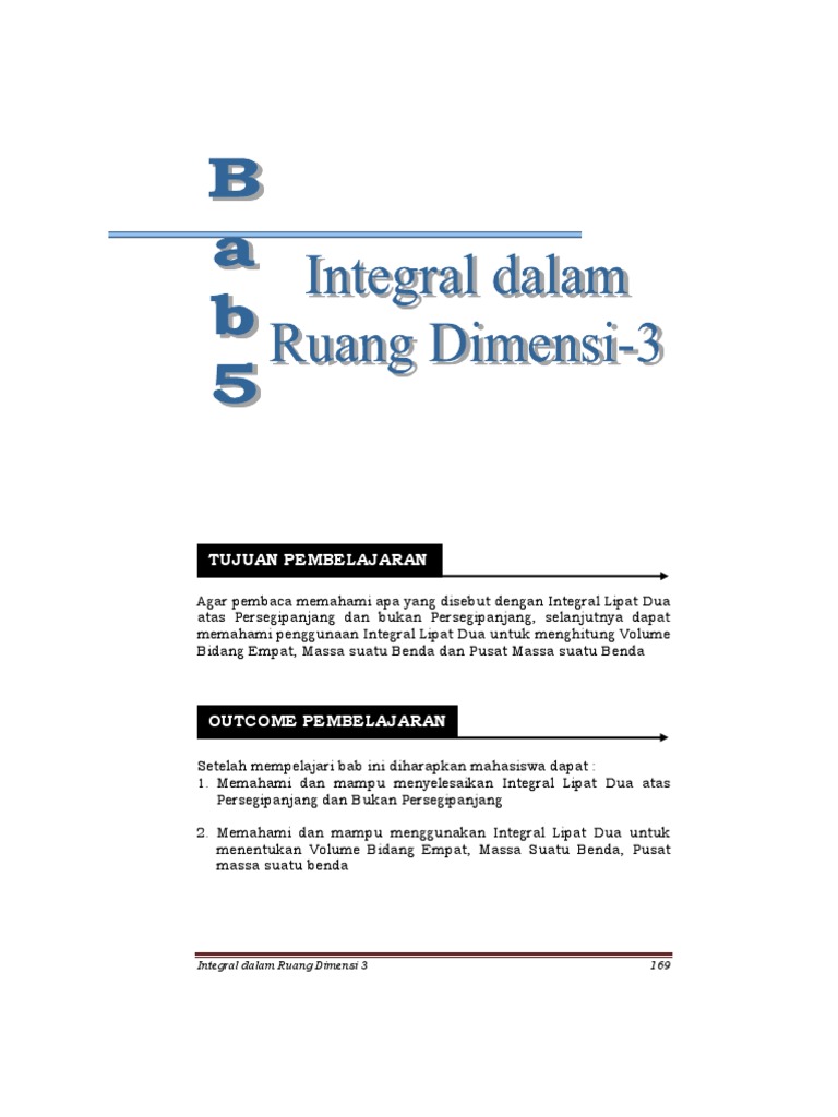 Bab 5. Integral Dalam Ruang Dimensi-3 | PDF