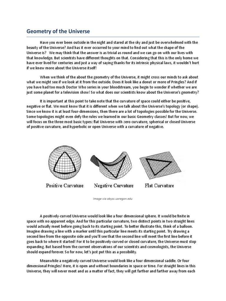 Geometry of The Universe | PDF | Universe | Space
