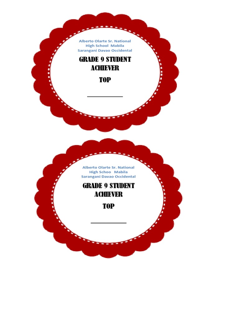 Achiever Ribbon | PDF