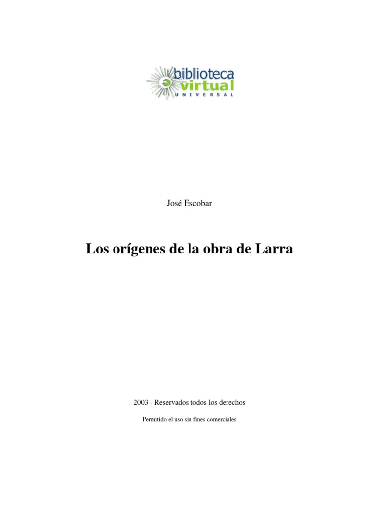 Origenes de La Obra de Larra | PDF | Romanticismo | España