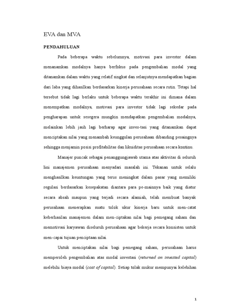 Artikel EVA and MVA | PDF