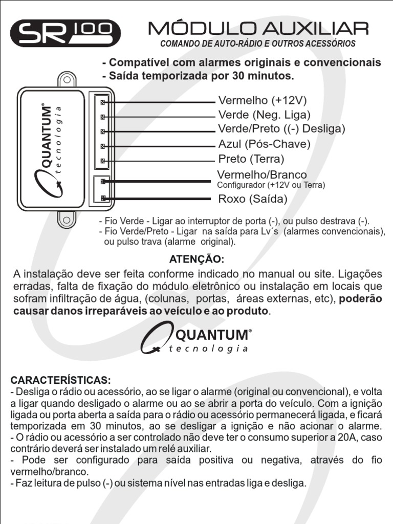 130 00061 Manual sr100 Rev03 | PDF