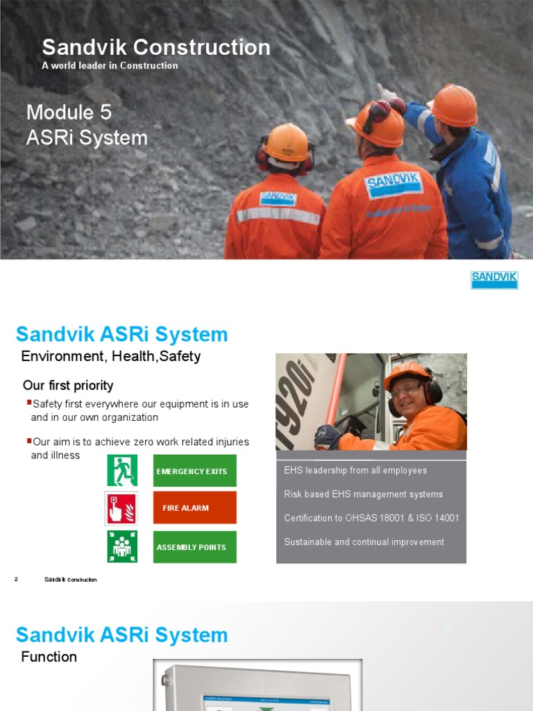 Sandvik ASRi System Overview | PDF | Calibration | Energy And Resource