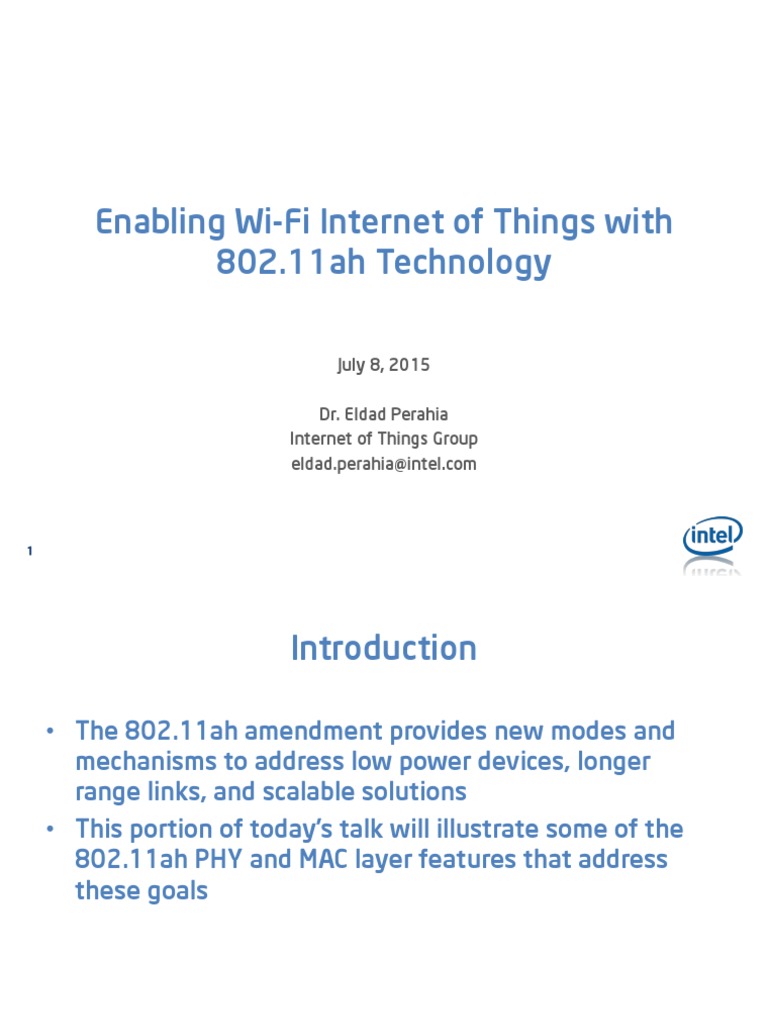 802 11ah Overview Comm Soc r1 | PDF | Ieee 802.11 | Networking Standards