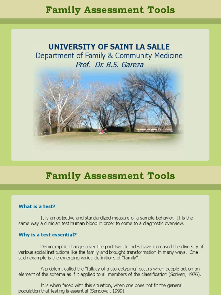 Family Assessment Tools | PDF | Psychological Evaluation | Affect ...